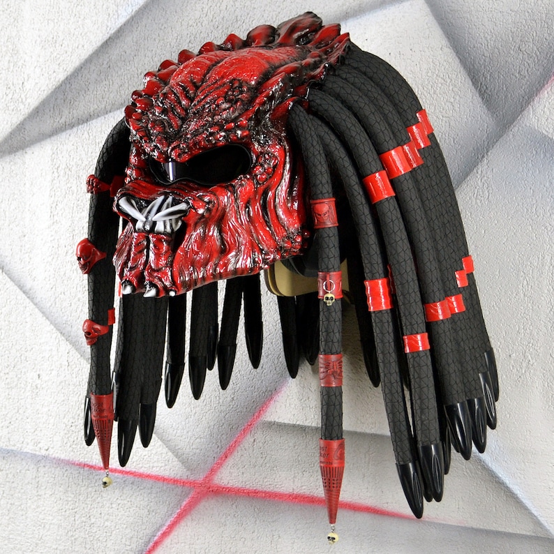 Predator Motorcycle Helmet. Predator Mask. Road Legal DOT&ECE - Etsy