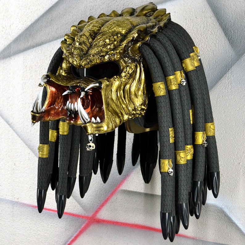 Predator Motorcycle Helmet. DOT & ECE Certified. Special Gold Edition ...
