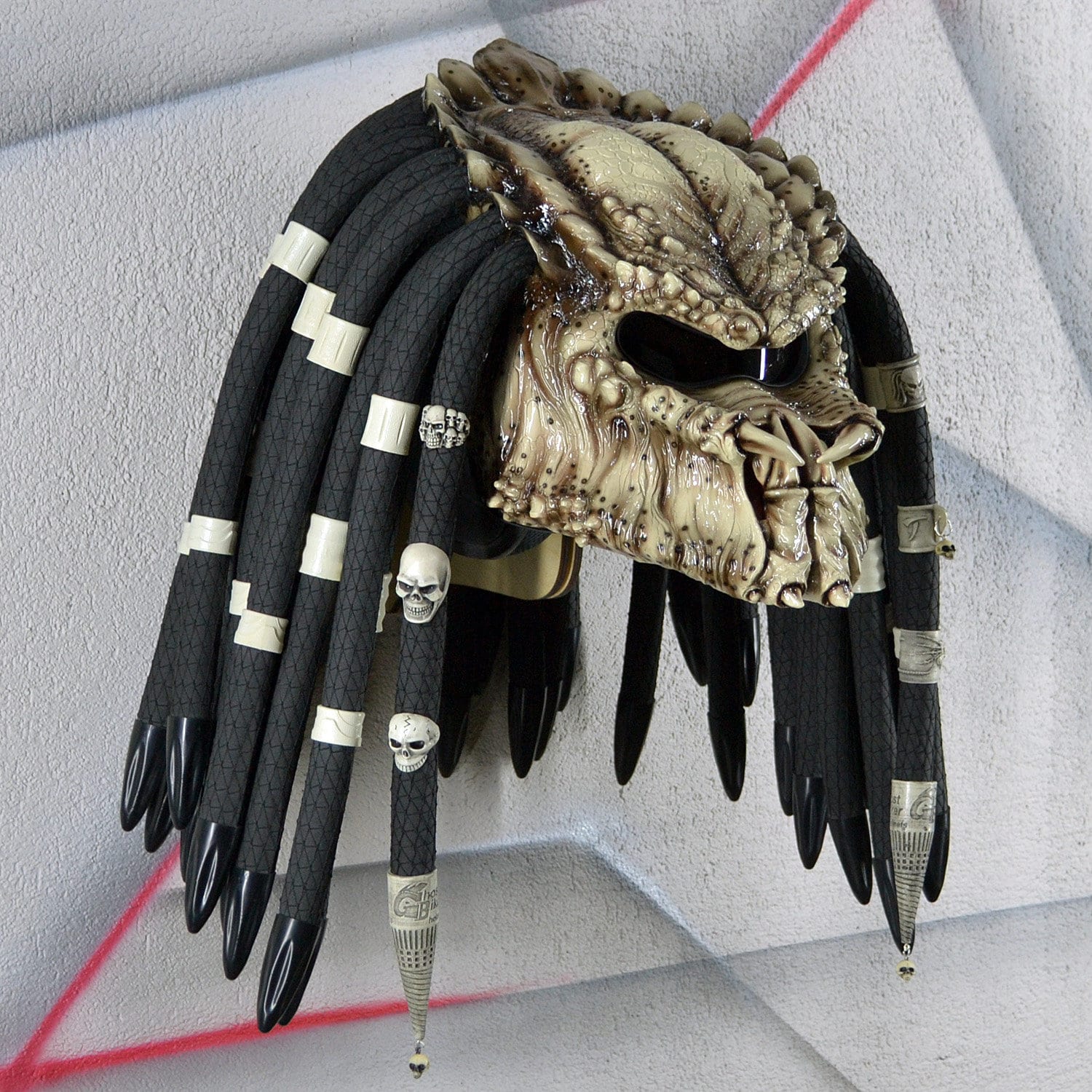 Boned Predator Motorcycle Helmet. Unique Exclusive Custom Made. DOT&ECE ...