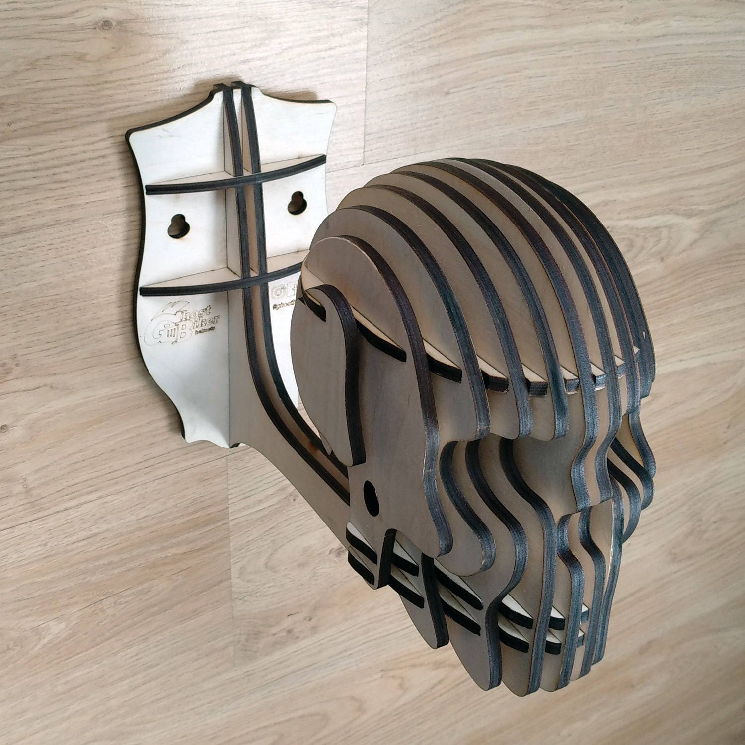 Skull Helmet Wall Mount. Hanger for Motorcycle Helmet. Helmet Stand ...