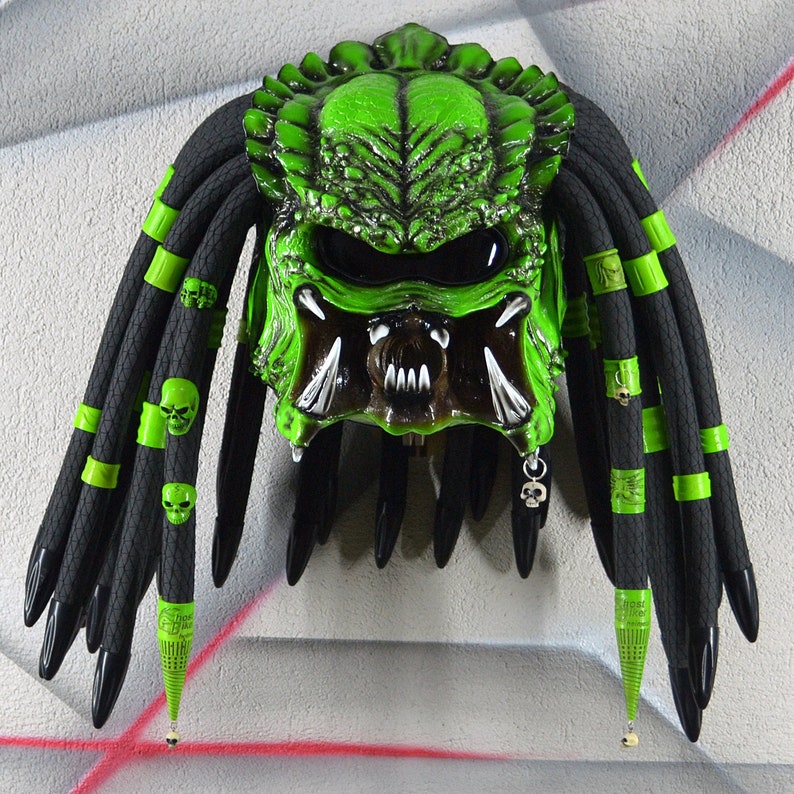 Predator Motorcycle Helmet. DOT&ECE Certified. Kawasaki Green Color. - Etsy