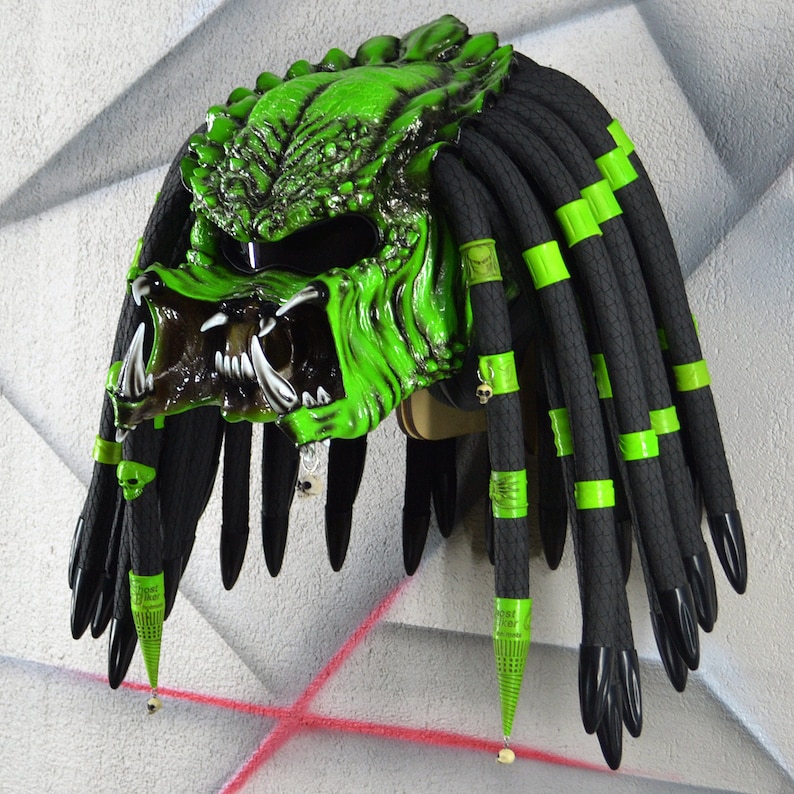 Predator Motorcycle Helmet. DOT&ECE Certified. Kawasaki Green Color. - Etsy