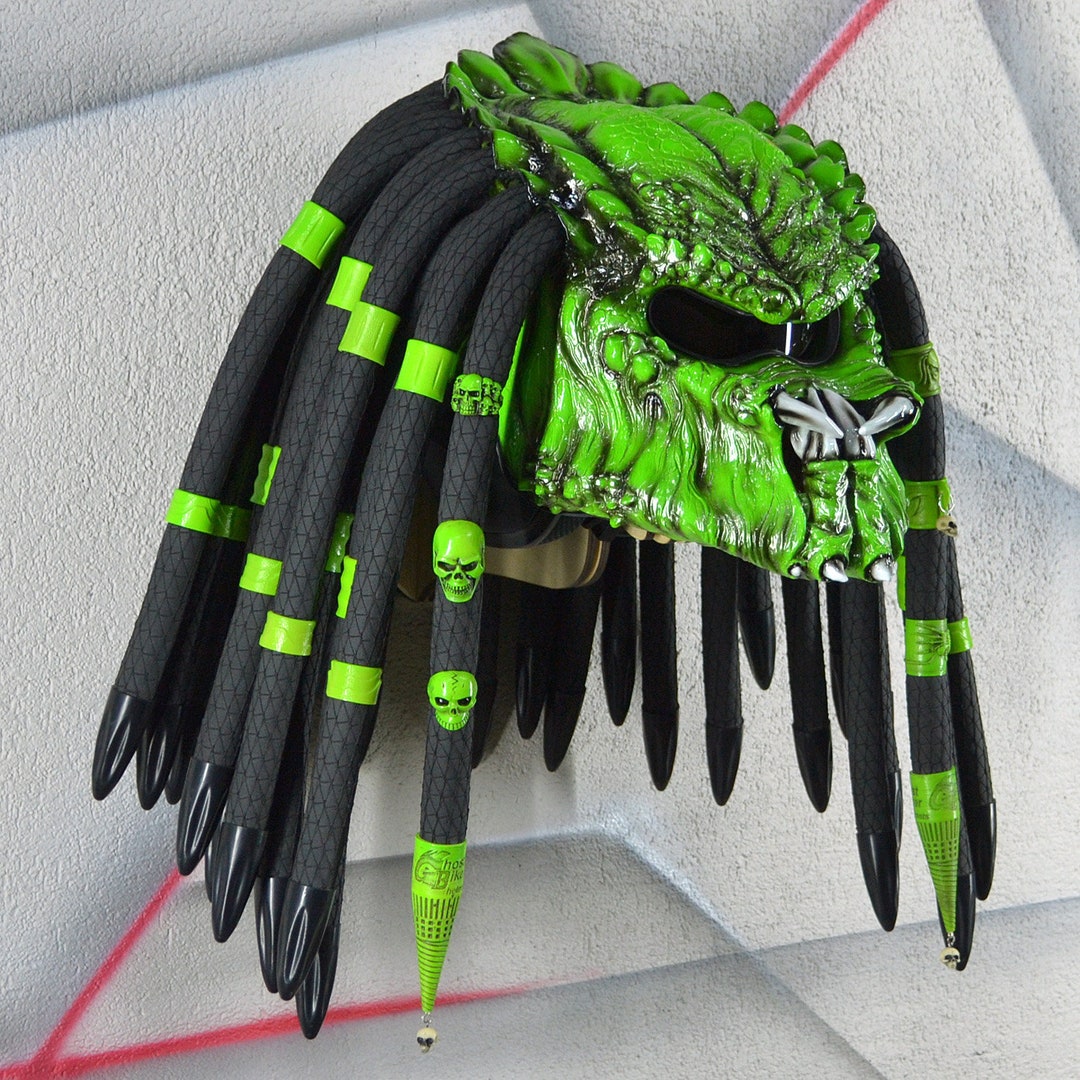 Predator Motorcycle Helmet. DOT&ECE Certified. Kawasaki Green Color. - Etsy