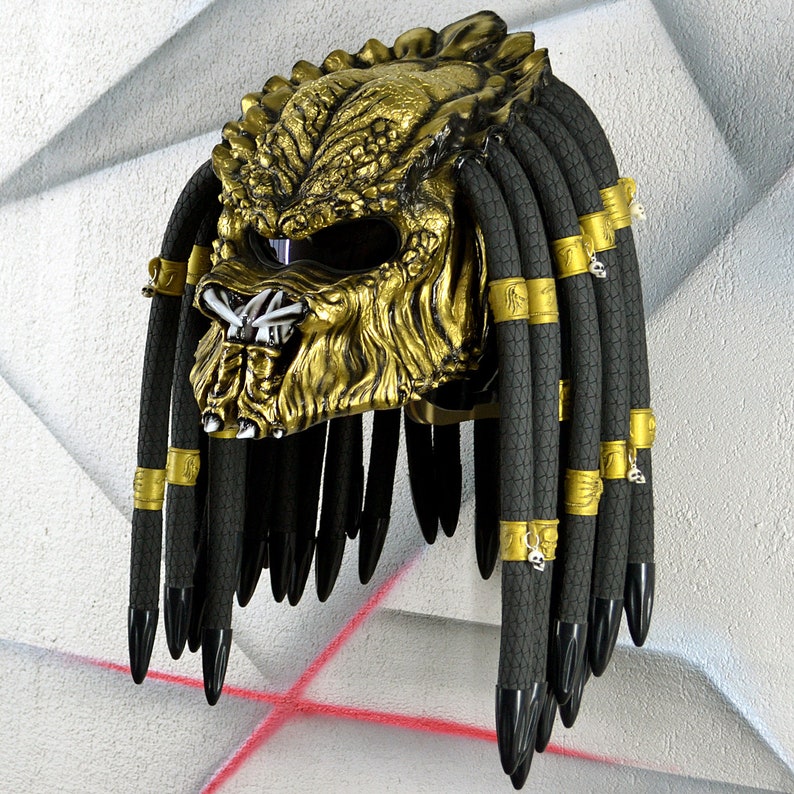 Predator Motorcycle Helmet. DOT & ECE Certified. Special Gold - Etsy