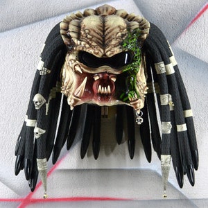 Predator After Battle Motorcycle Helmet. DOT & ECE Certified. Special ...