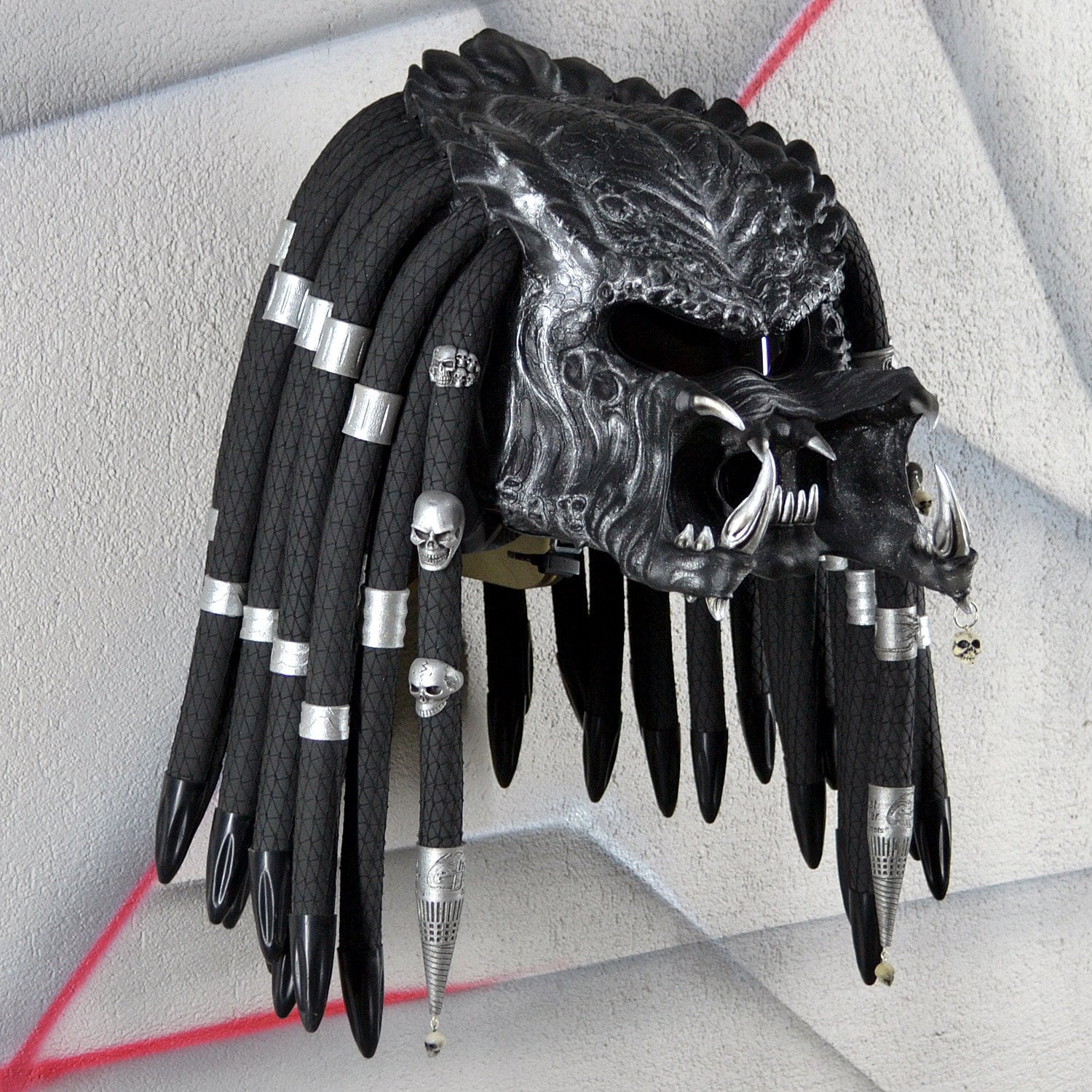 Custom Predator Moto Helmet. DOT & ECE Certified. Painted Raptor U-pol ...