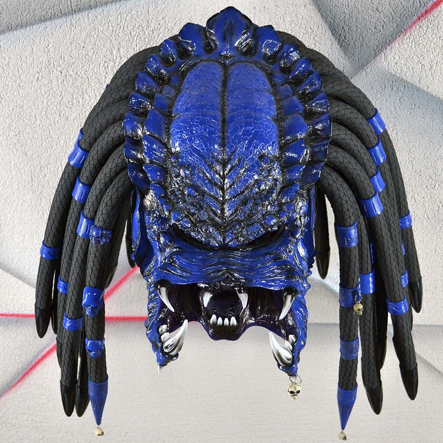 Unique Predator Motorcycle Helmet. Kawasaki Blue Color Custom - Etsy