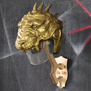 Gladiator Motorcycle Helmet. Lion Antique Moto Helmet. Ancient Gold ...