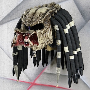 Boned Predator Motorcycle Helmet. Unique Exclusive Custom Made. DOT&ECE ...