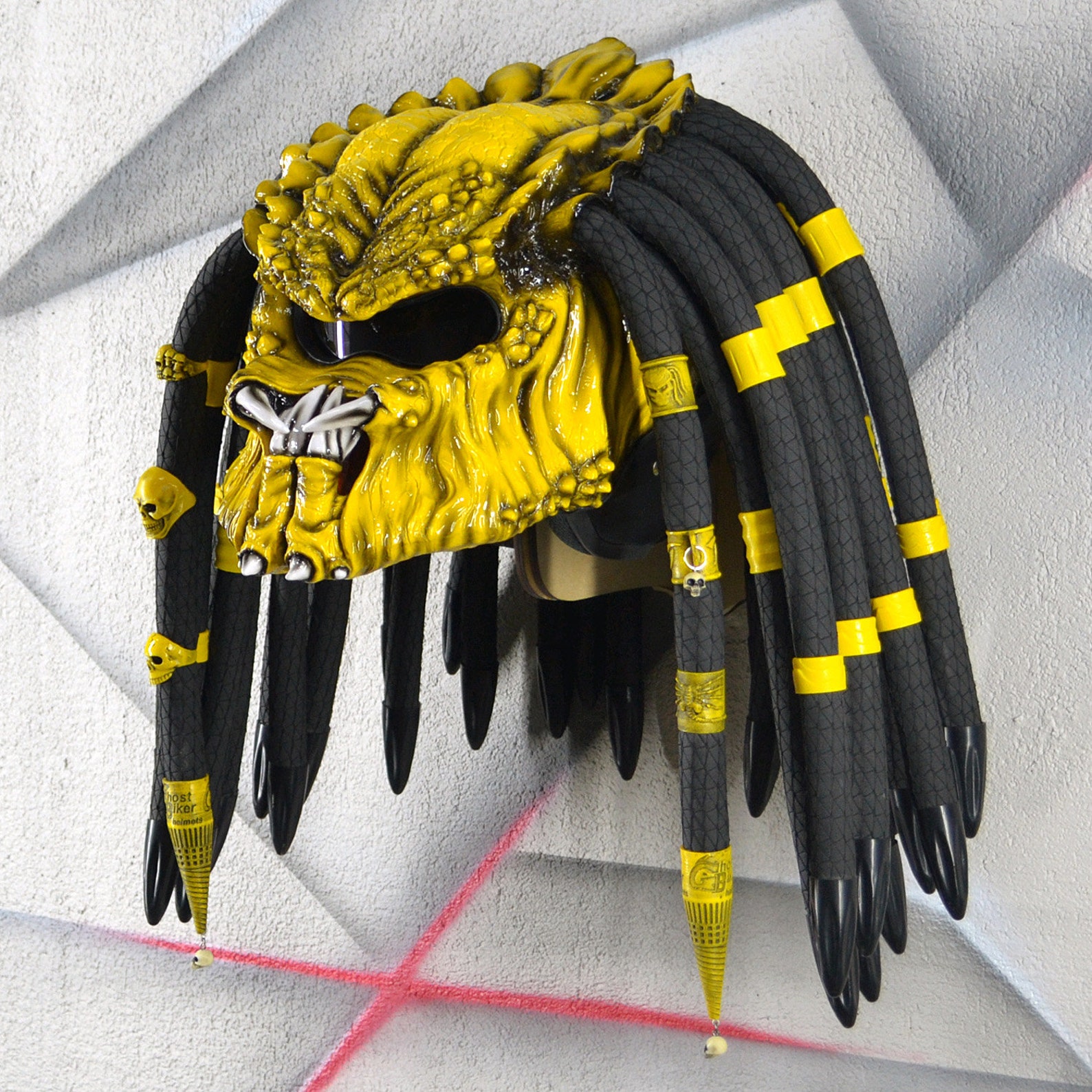 Unique Predator Motorcycle Helmet. Suzuki Daytona Yellow Color - Etsy