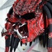 Red Devil Predator Motorcycle Helmet. Unique Exclusive Custom Made. DOT ...