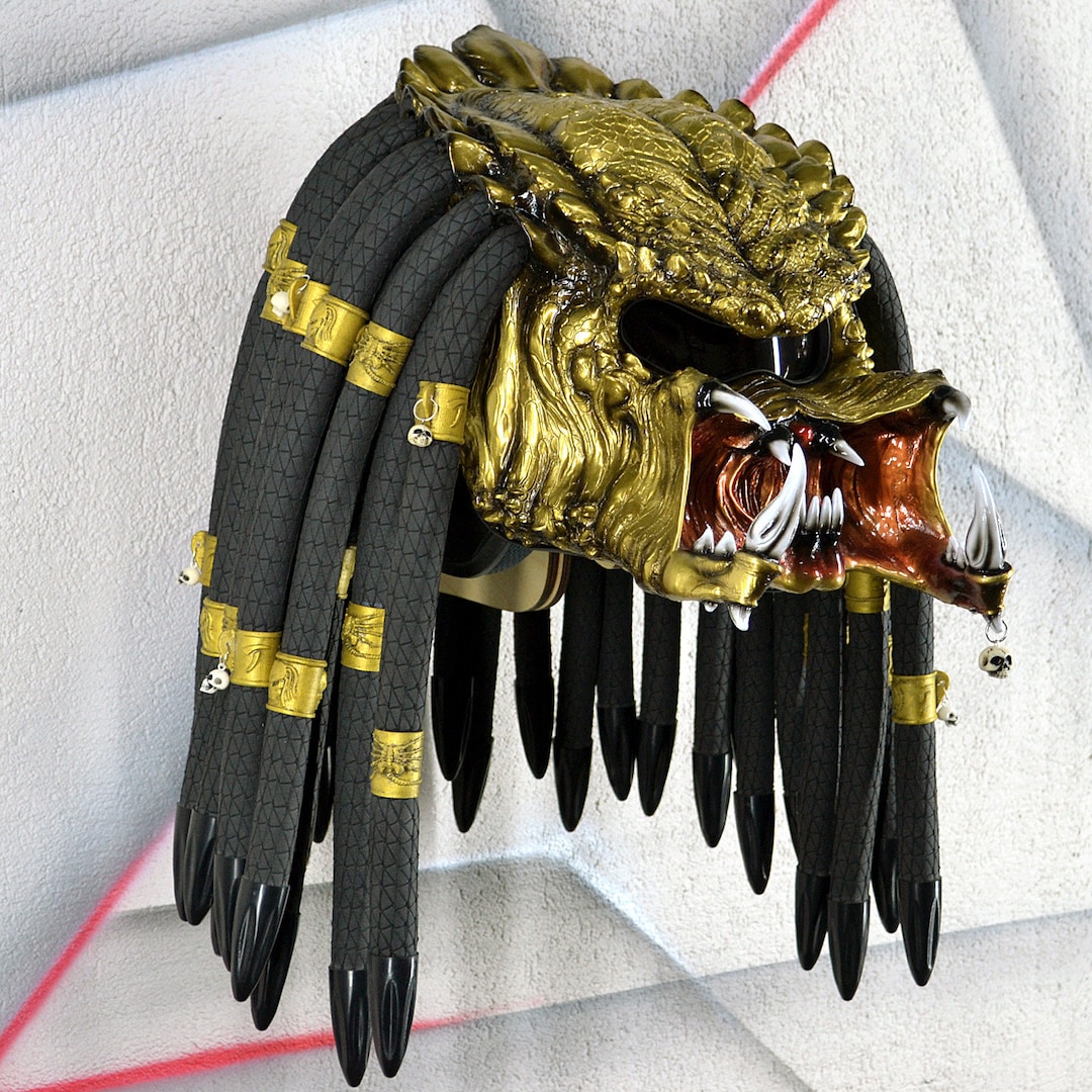 Predator Motorcycle Helmet. DOT & ECE Certified. Special Gold Edition ...