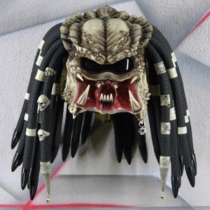 Boned Predator Motorcycle Helmet. Unique Exclusive Custom Made. DOT&ECE ...