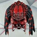 Red Devil Predator Motorcycle Helmet. Unique Exclusive Custom Made. DOT ...