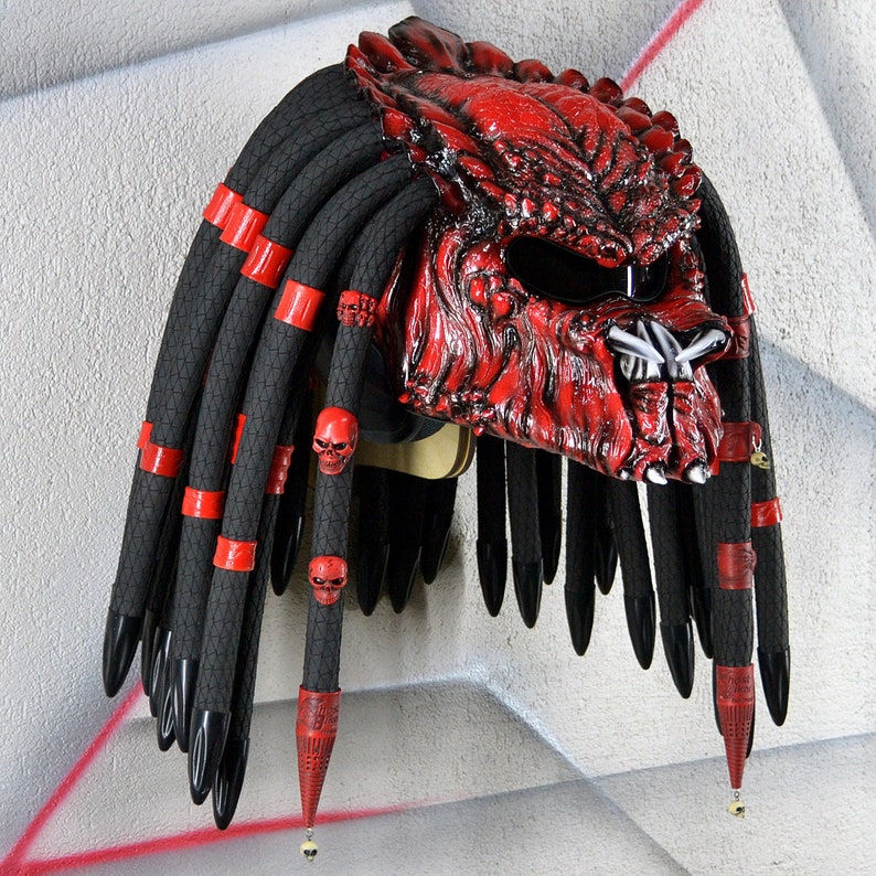 Predator Motorcycle Helmet. Predator Mask. Road Legal DOT&ECE - Etsy