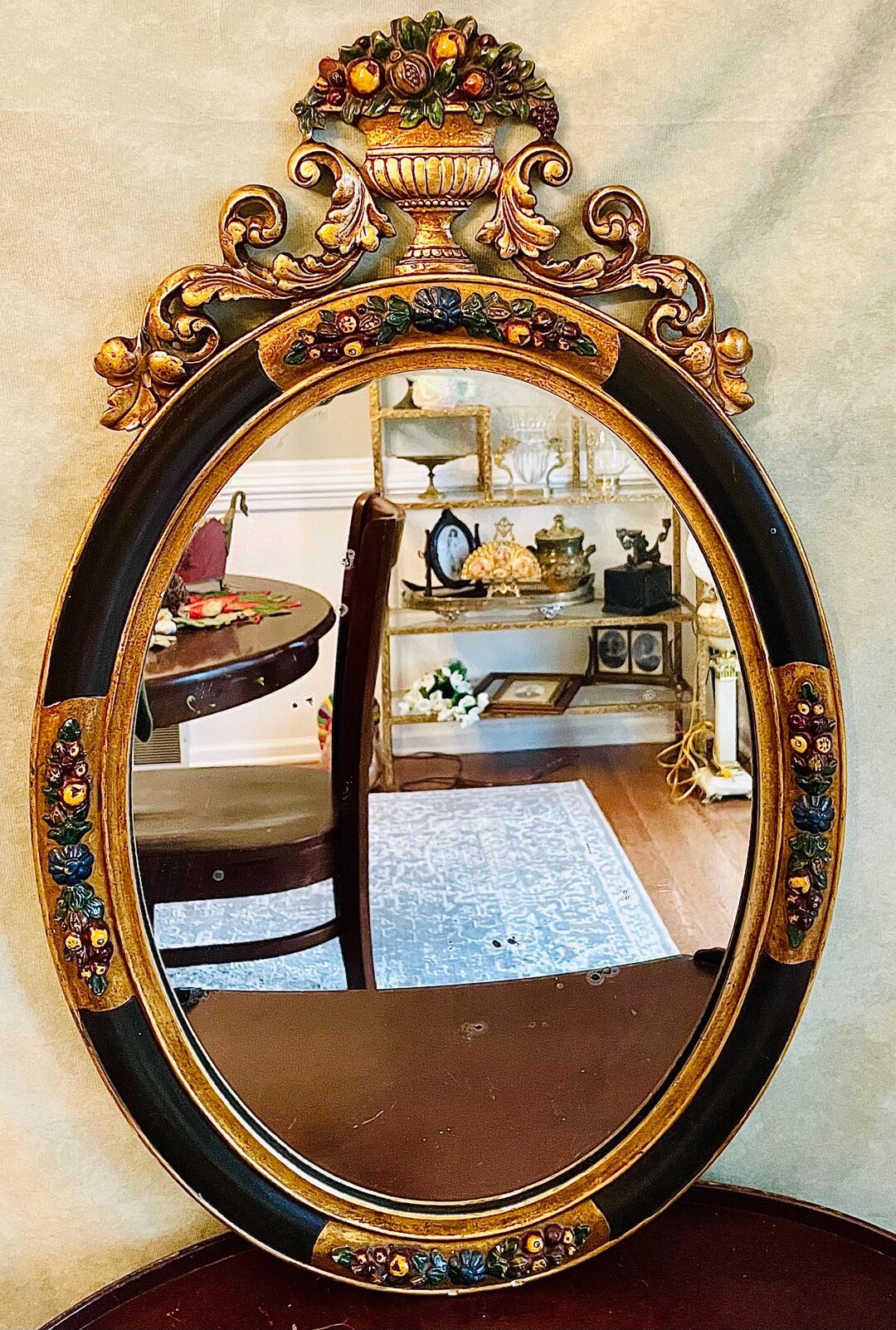 Antique French Wall Mirror With Fruit Embellishment - Etsy