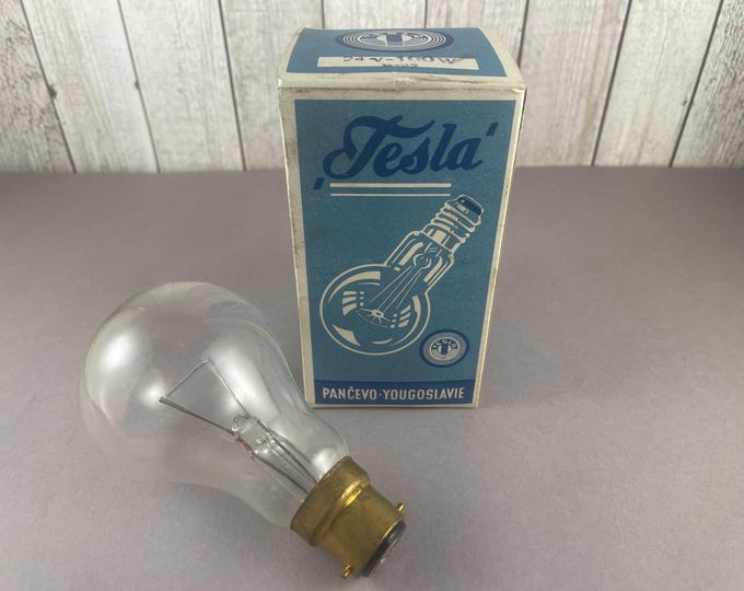 Very Rare Vintage TESLA Light Bulb 24V 100W Made in Yugoslavia - Etsy