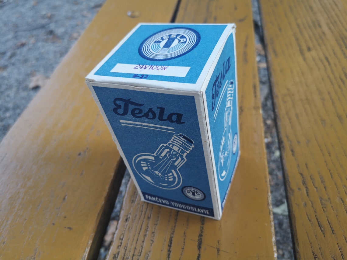 Very Rare Vintage TESLA Light Bulb 24V 100W Made in Yugoslavia - Etsy