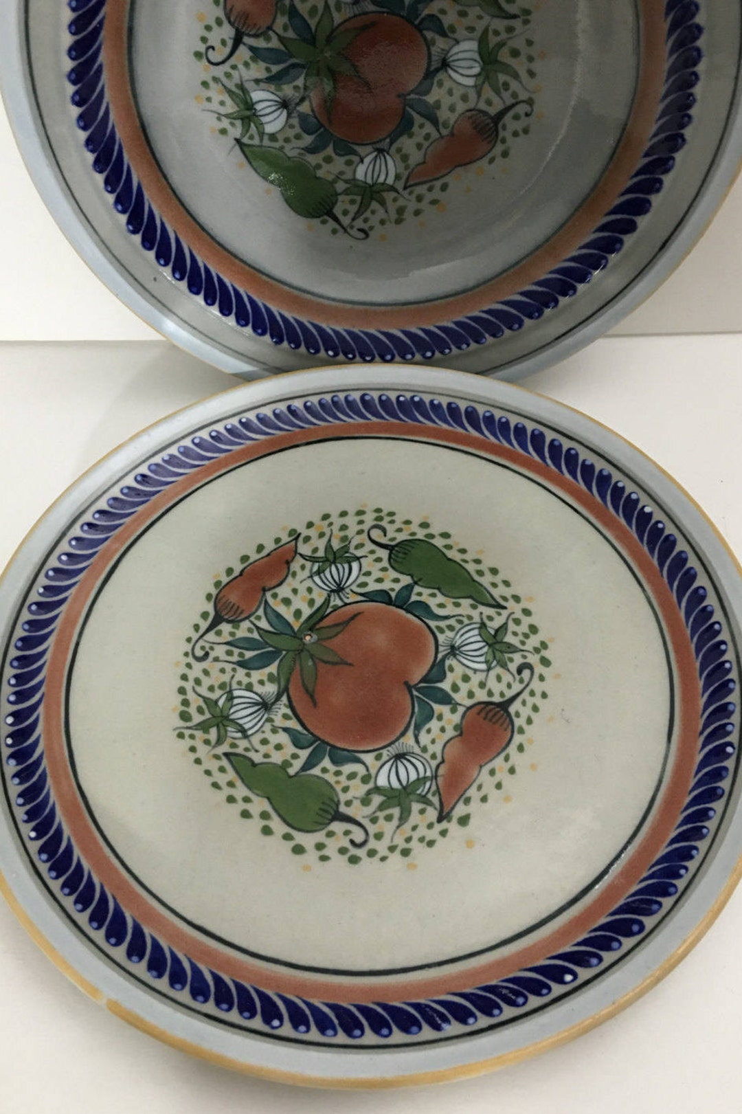 Erandi Mexican Folk Art Tonala Pottery Plate-bowl (vintage) - Etsy