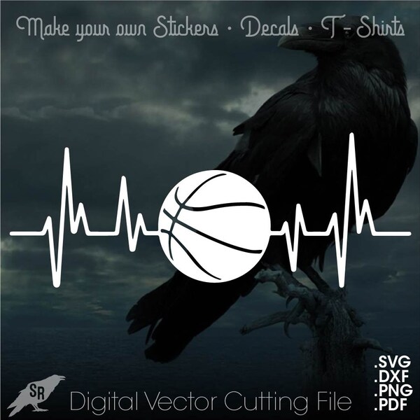 Basketball Heartbeat Svg - Etsy