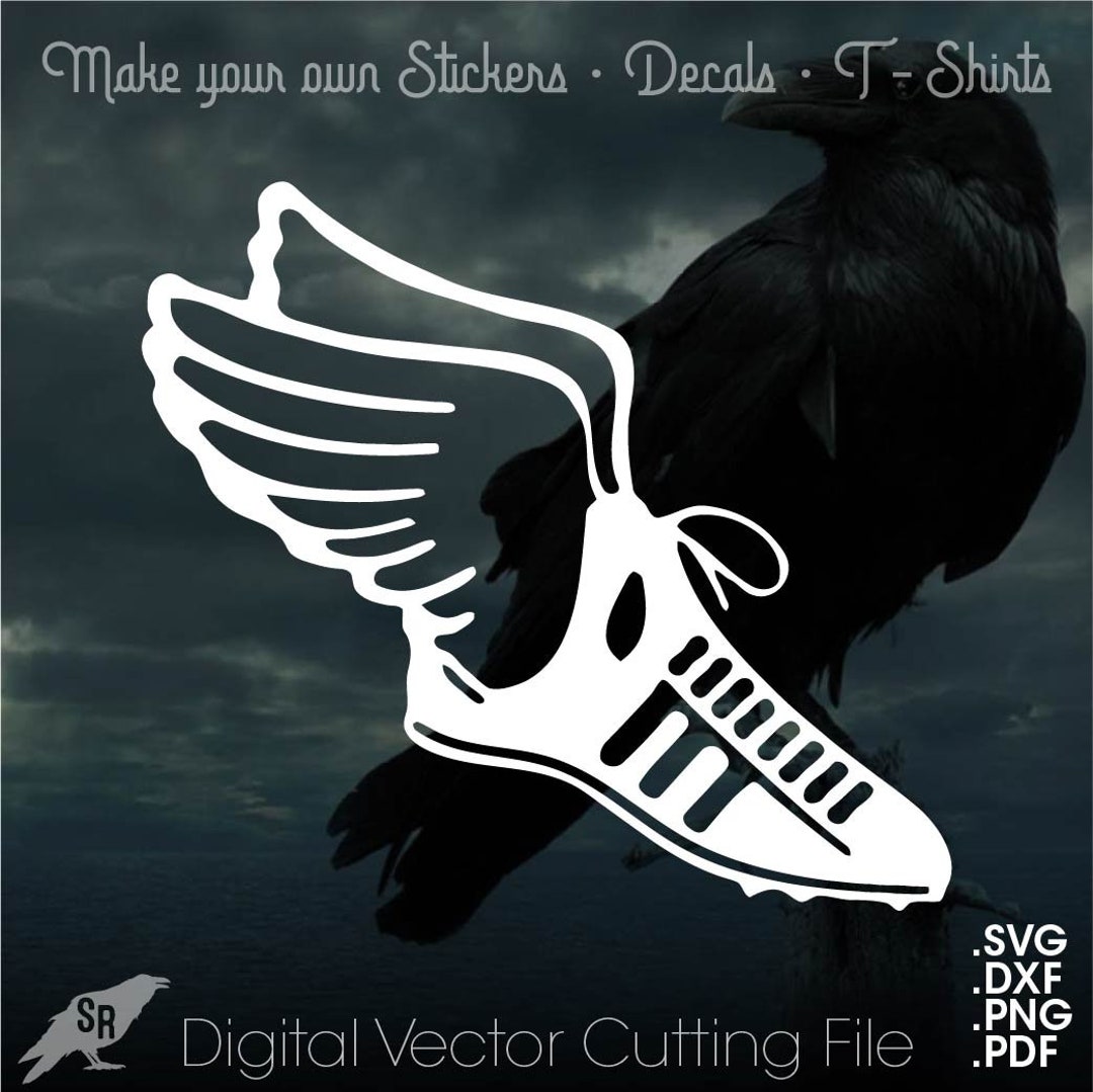Track Shoes With Wings, Vector for Cricut/ Silhouette, Digital Instant ...