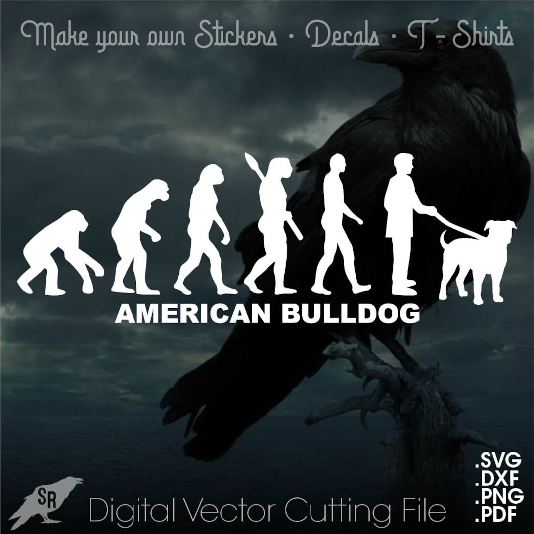 American Bulldog Evolution Vector for Cricut/ Silhouette - Etsy