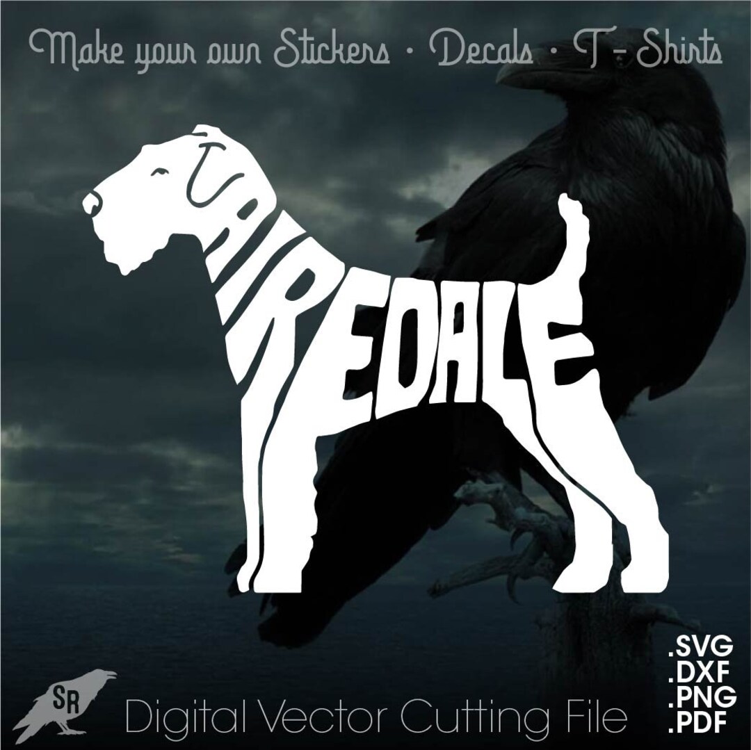 Airedale Terrier, Vector for Cricut/ Silhouette, Digital Instant ...