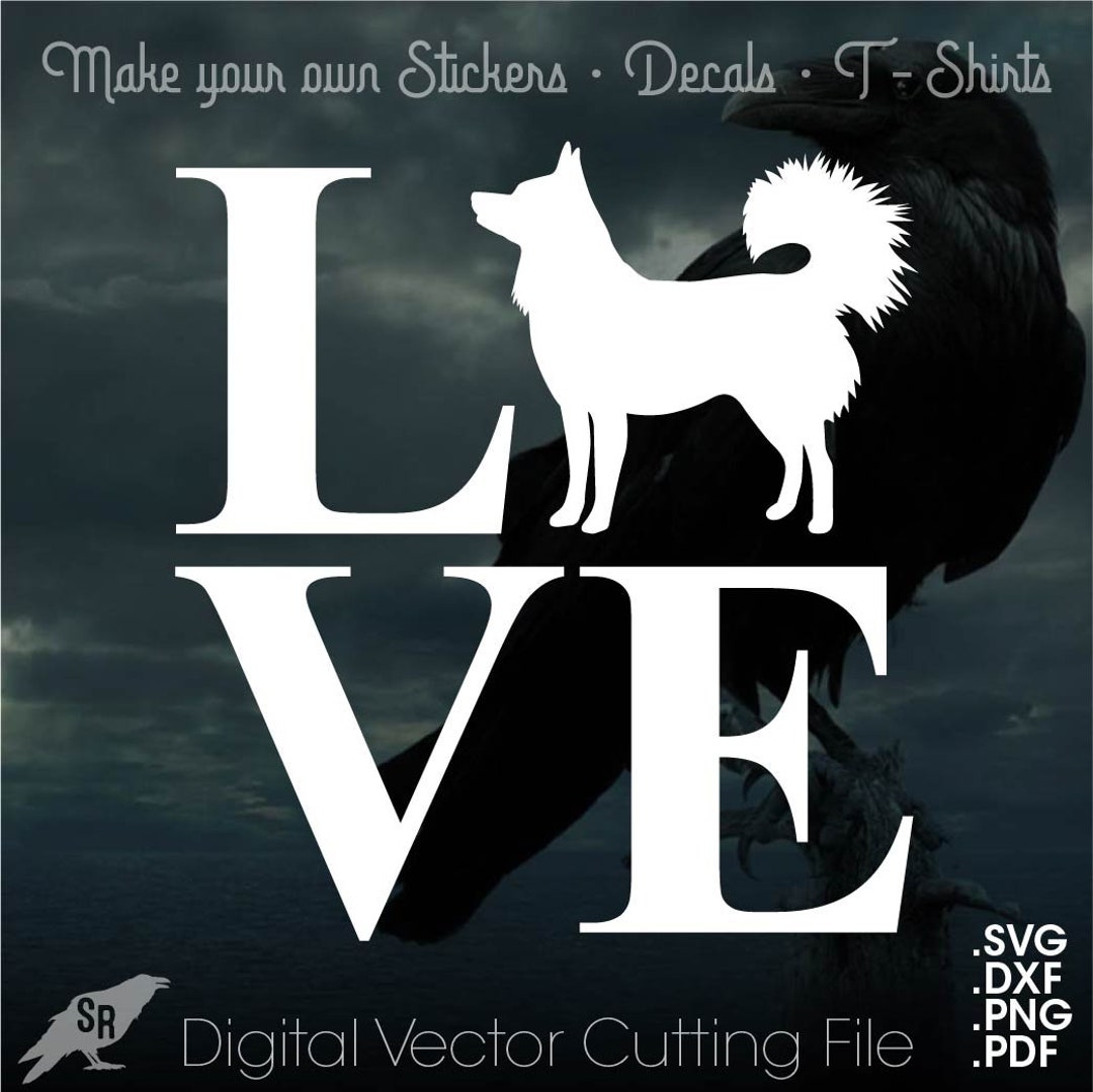 Alaskan Klee Kai Love, Vector for Cricut/ Silhouette, Digital Instant ...