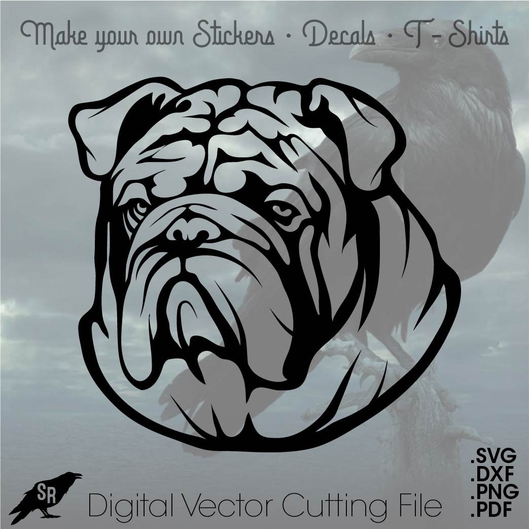 English Bulldog Vector for Cricut/ Silhouette Digital - Etsy