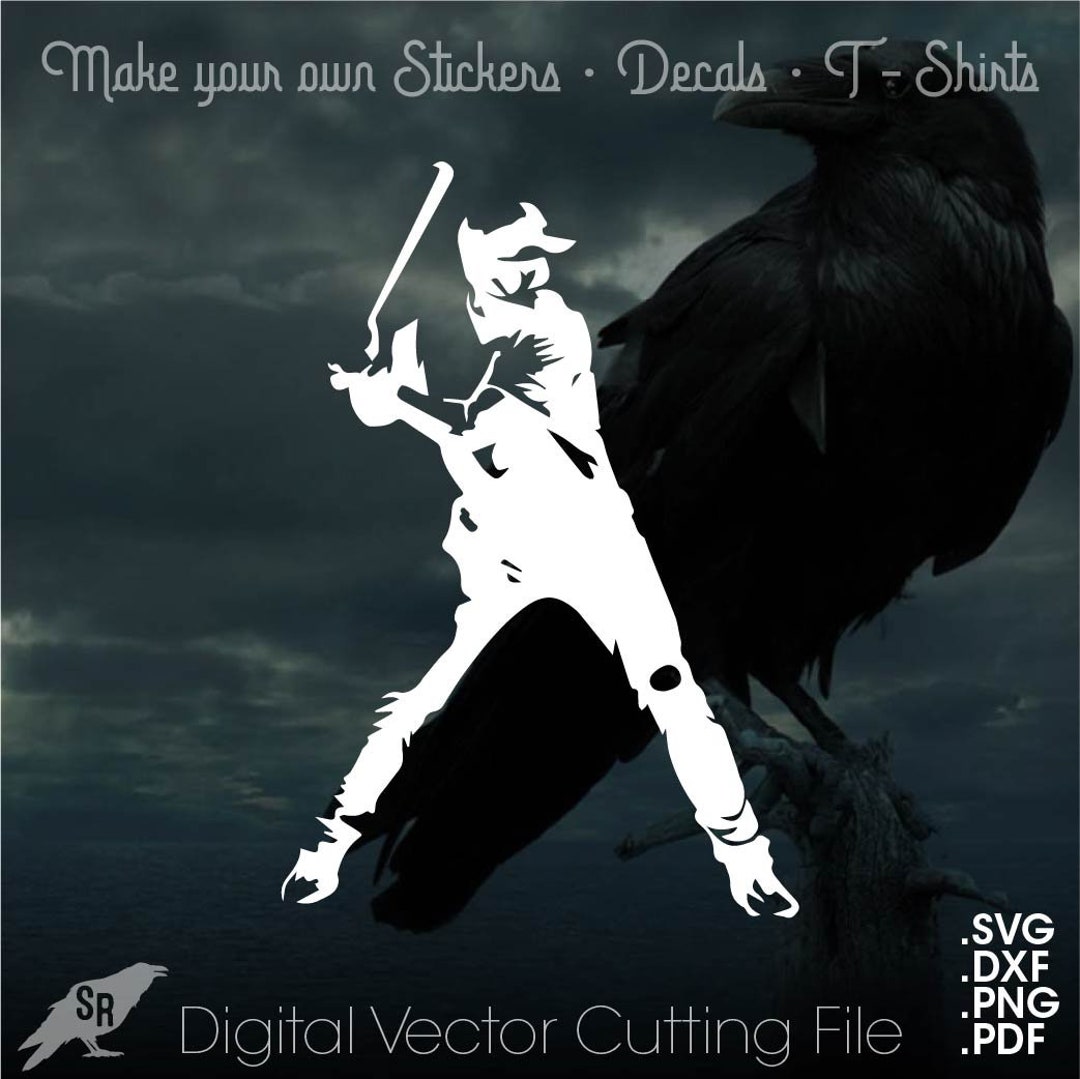 Baseball Batter, Vector for Cricut/ Silhouette, Digital Instant ...