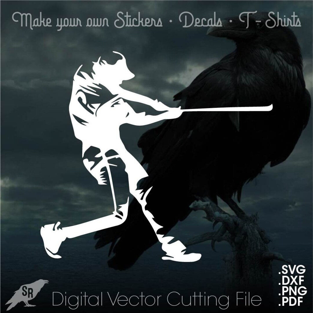 Baseball Batter, Vector for Cricut/ Silhouette, Digital Instant ...