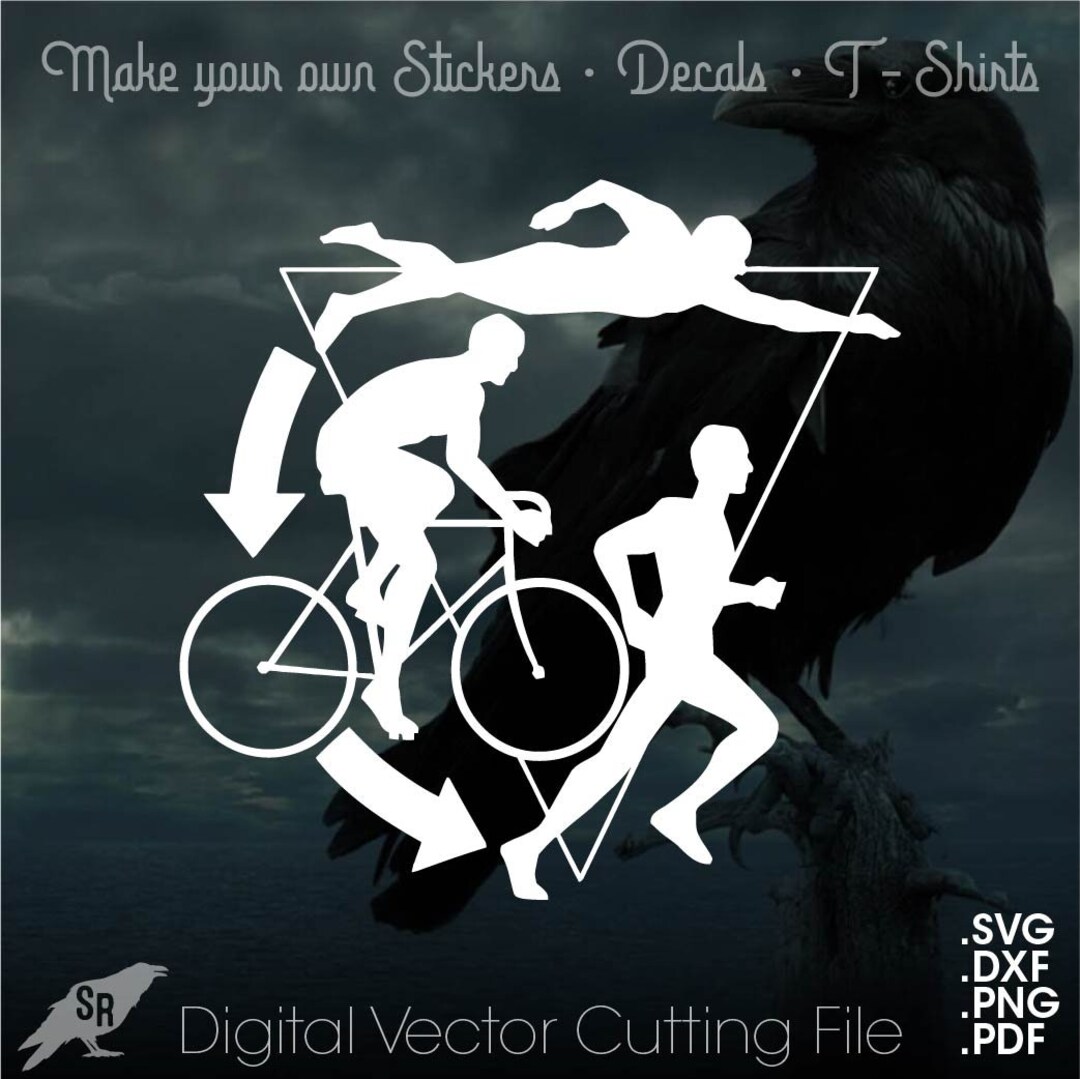 Triathlon, Vector for Cricut/ Silhouette, Digital Instant Download Svg ...