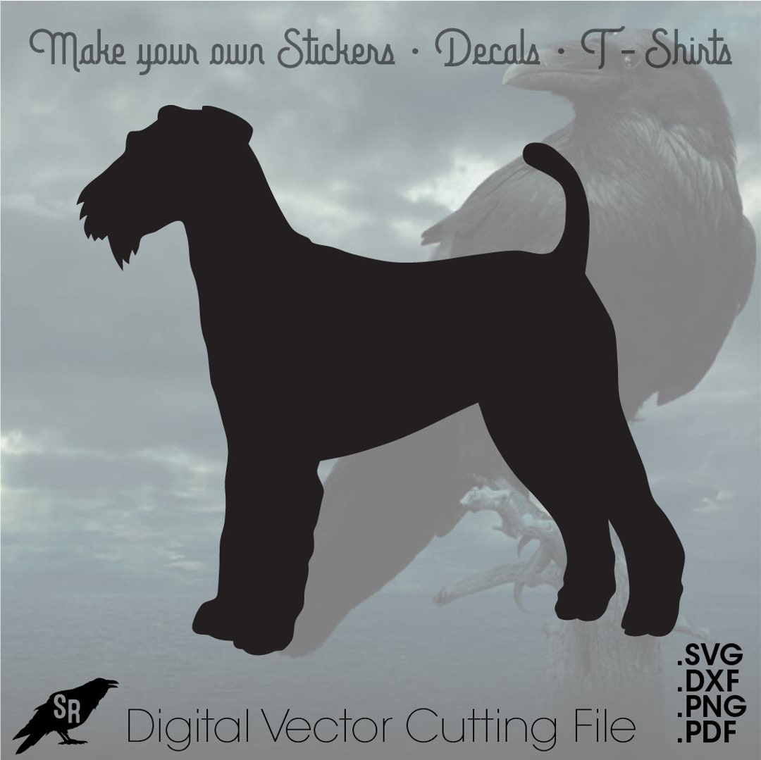 Airedale Terrier, Vector for Cricut/ Silhouette, Digital Instant ...