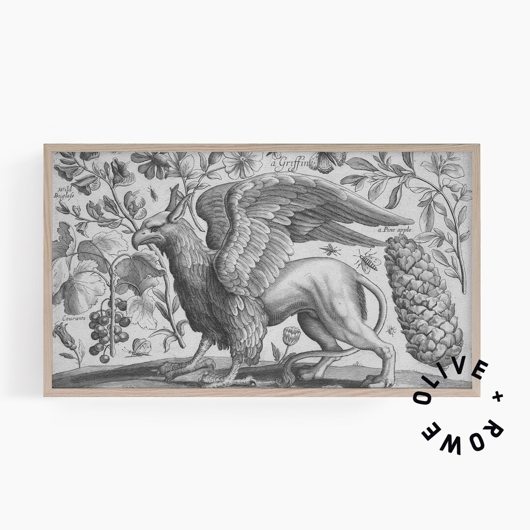 Vintage Halloween Griffin Instant Download Digital Frame TV Art 3840 X ...