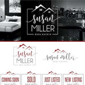 Realtor Branding Kit, Realtor Logo Design, Broker Logo, Red Black ...