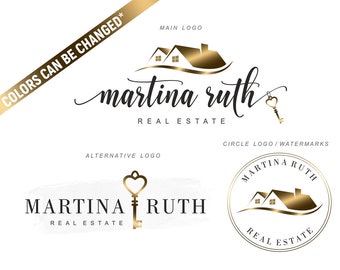 Red Realtor Logo Design Real Estate Branding Set Key | Etsy