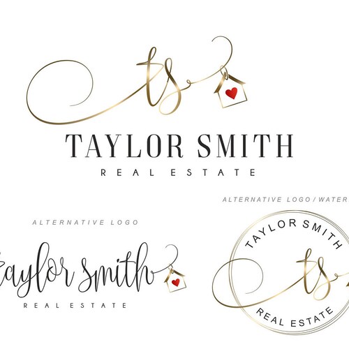 Real Estate Logo Set Realtor Logo House Heart Logo Broker - Etsy