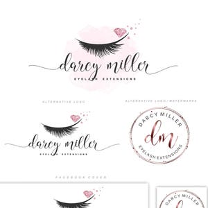Lashes Logo, Diamond Logo, Eyelash Extension Logo, Cosmetics Logo, Lash ...