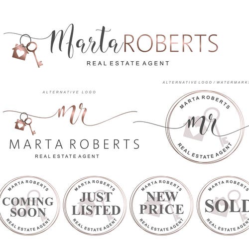 Real Estate Logo Design Realtor Logo Key Logo House Logo | Etsy