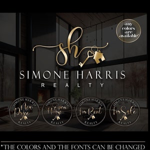 Real Estate Logo, Realtor Logo, Premade Logo, Modern Logo, House Key ...