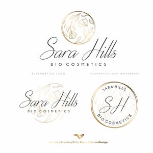 Organic Gold Logo, Health Blog Logo, Bio Logo, Organic Cometics Logo ...