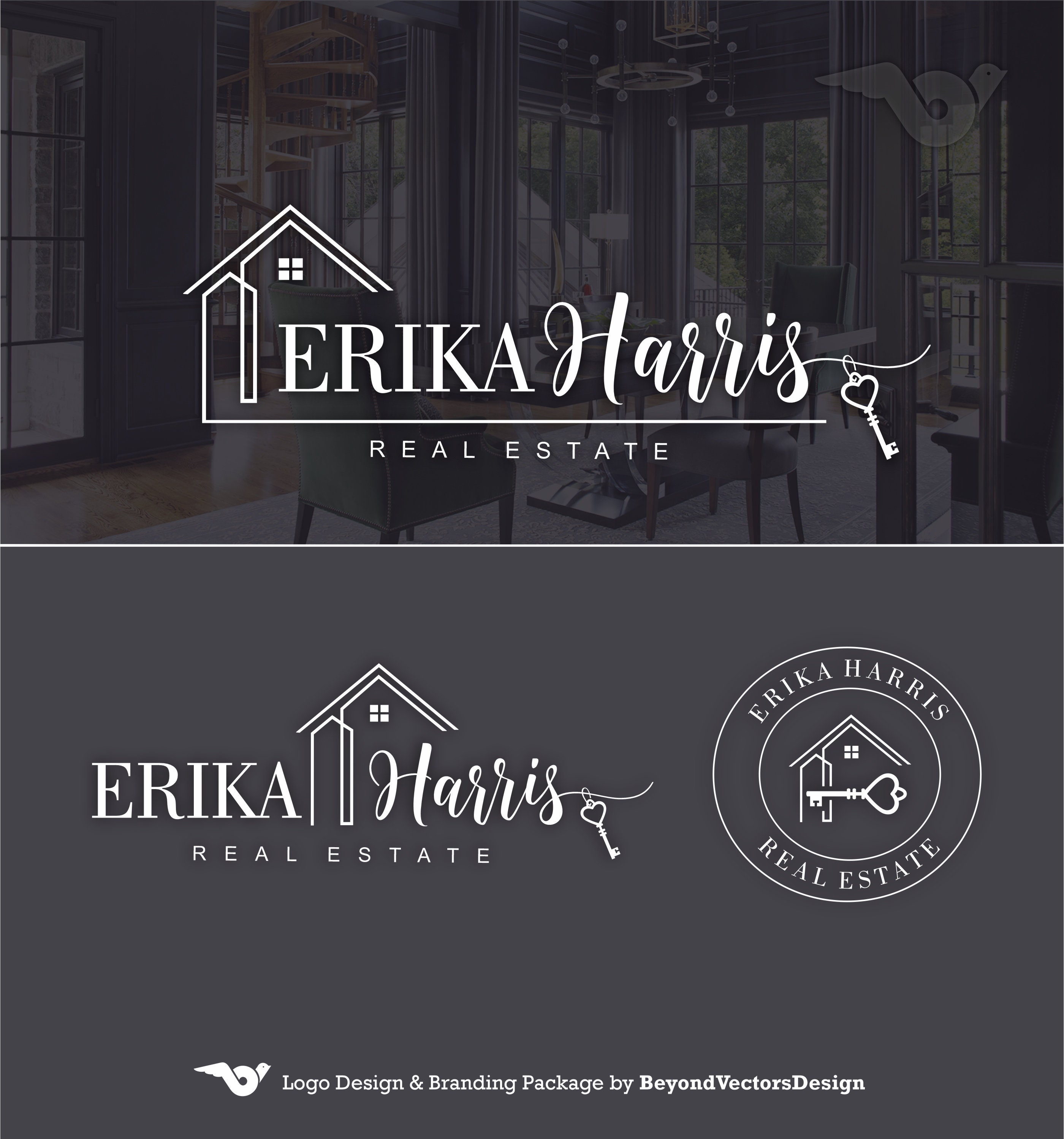 Real estate logo design Real estate agent Realtor logo | Etsy