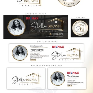 Premade Real Estate Logo Set, Realtor Logo Package, Realty Branding ...