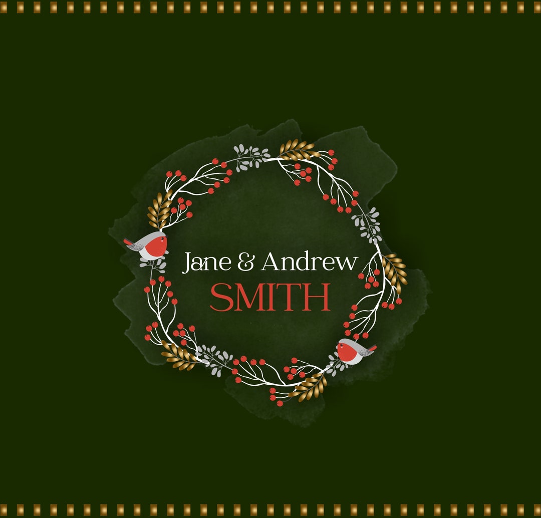 Custom Name Logo Design, Family Logo, Christmas Gift Tags, Christmas ...