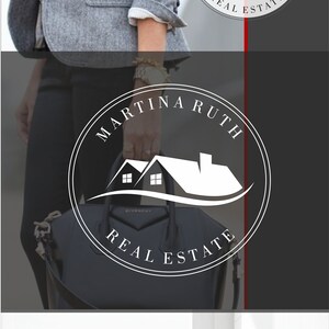 Red Realtor Logo Design, Real Estate Branding Set, Key Initials Logo ...