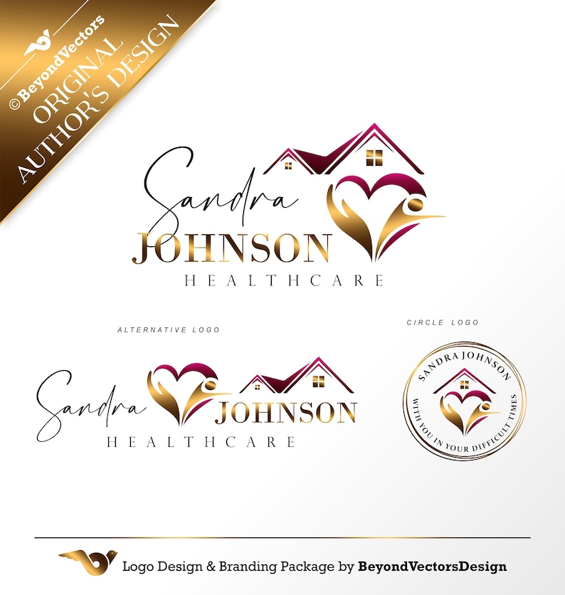 Home Healthcare Logo Home Care Logo Nurse Home Care Logo - Etsy