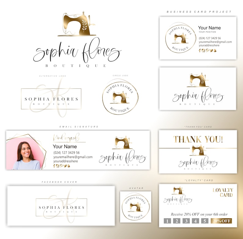 Boutique Logo Premade Logo Sewing Logo Sewing Machine Logo | Etsy