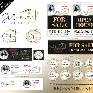 Premade Real Estate Logo Set, Realtor Logo Package, Realty Branding ...