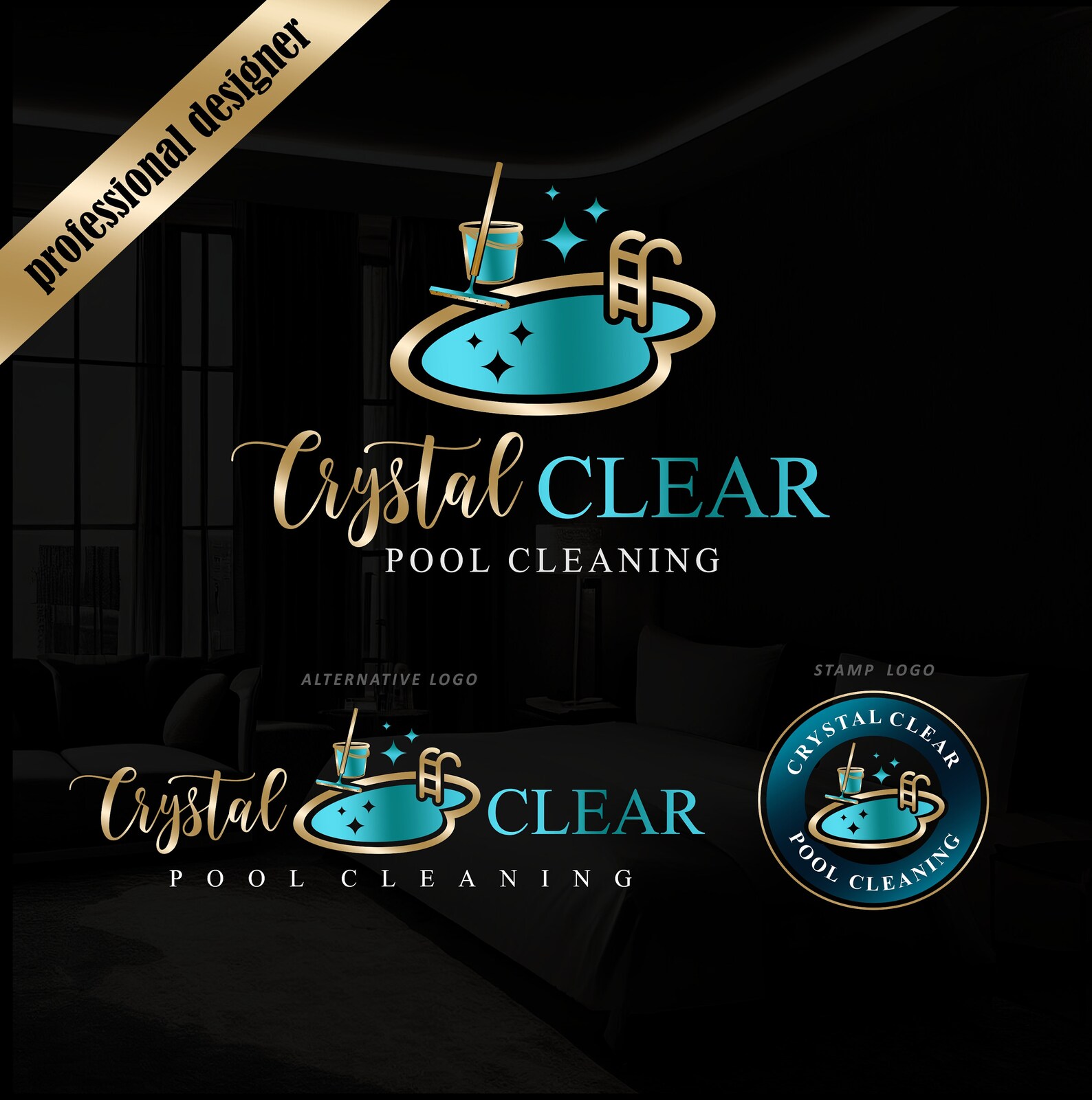 Pool Cleaning Logo, Pool Cleaner Logo, Pool Cleaning Logo, Pool ...