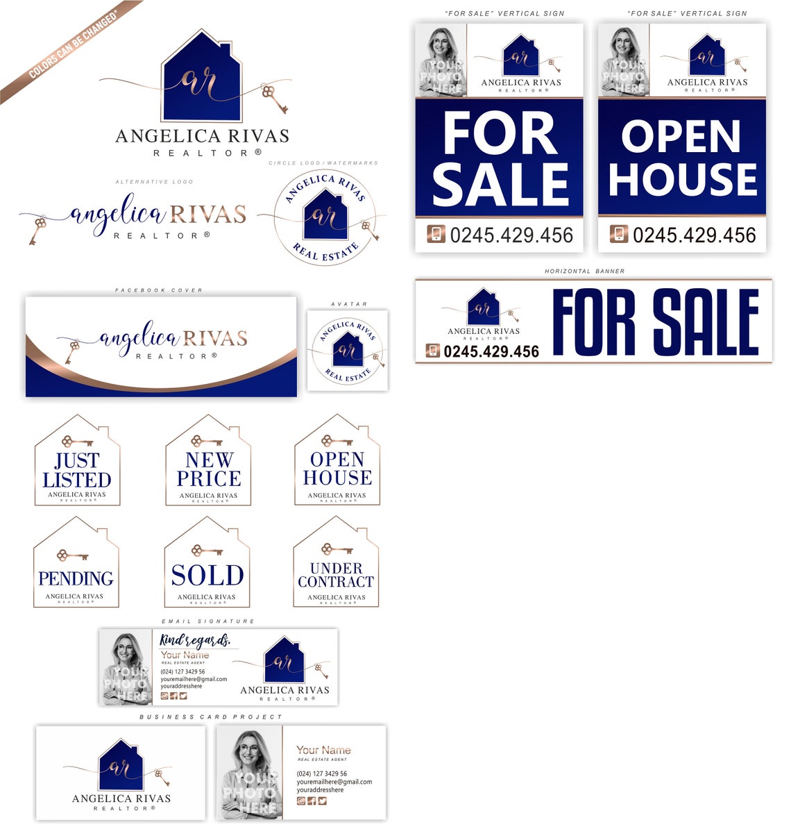 Real Estate Logo Realtor Branding Realtor Marketing for Sale | Etsy